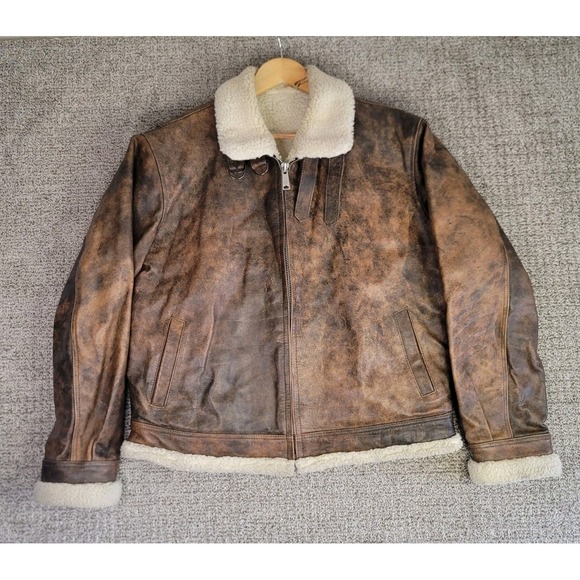 Wilsons Leather | Jackets & Coats | Vintage B3 Style Sherpa Shearling ...